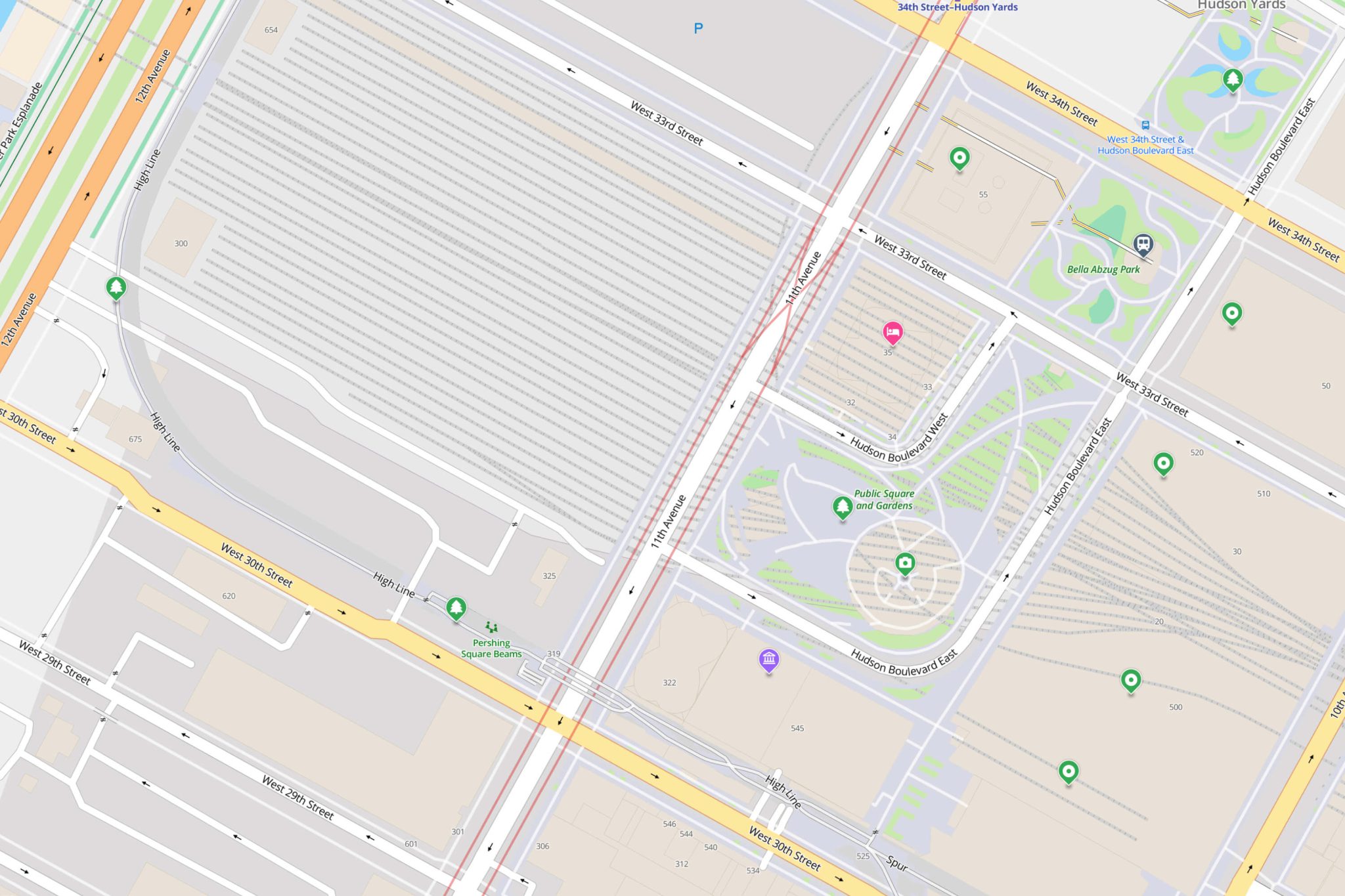 Hudson Yards Map in New York City - Road Inspired