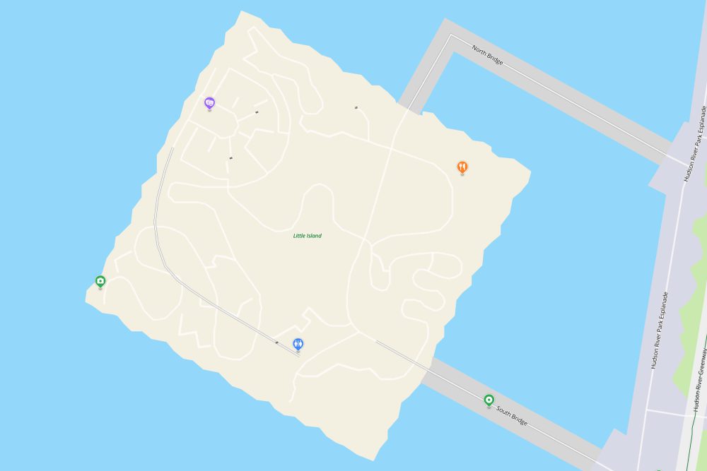 Map of Little Island in New York City - Road Inspired