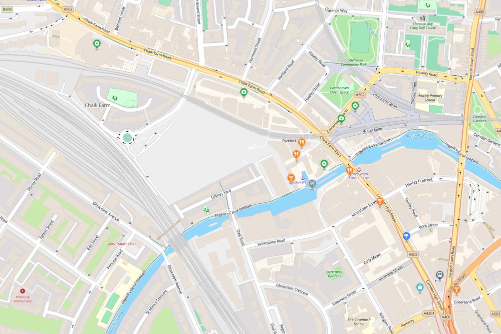 Camden Town Map in London - Road Inspired